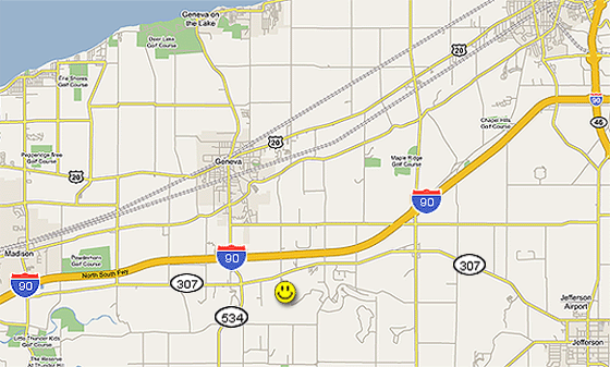 Map and Directions to Kenisees Grand River Camp & Canoe in Geneva, OH 44041