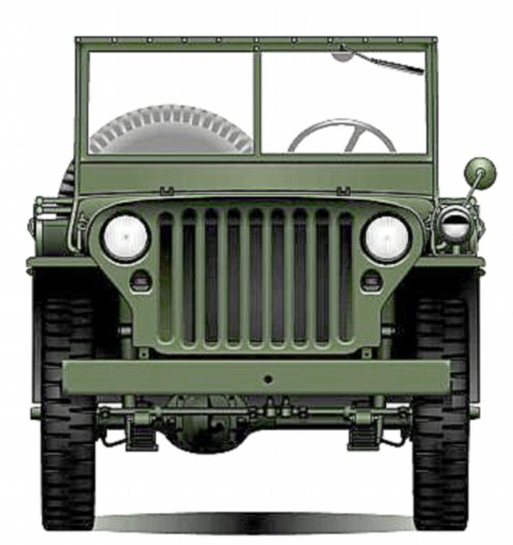 Willys MB front shot large from Vintage Jeep Supply in Fairview, TN 37062