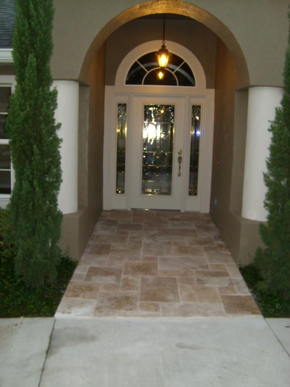 Travertine Entry from Classic Consulting Renovators, Inc. in Clermont ...