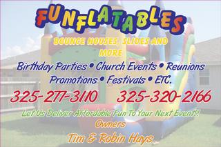Map and Directions to Funflatables! in San Angelo, TX 76905