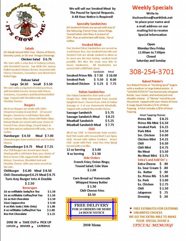 Map and Directions to It's Chow Time in Sidney, NE 69162