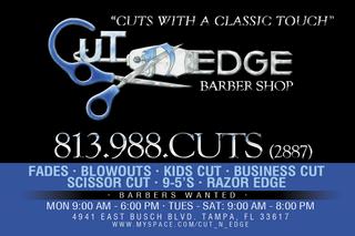 Map and Directions to Cut-N-Edge Barber Shop in Tampa, FL 33617