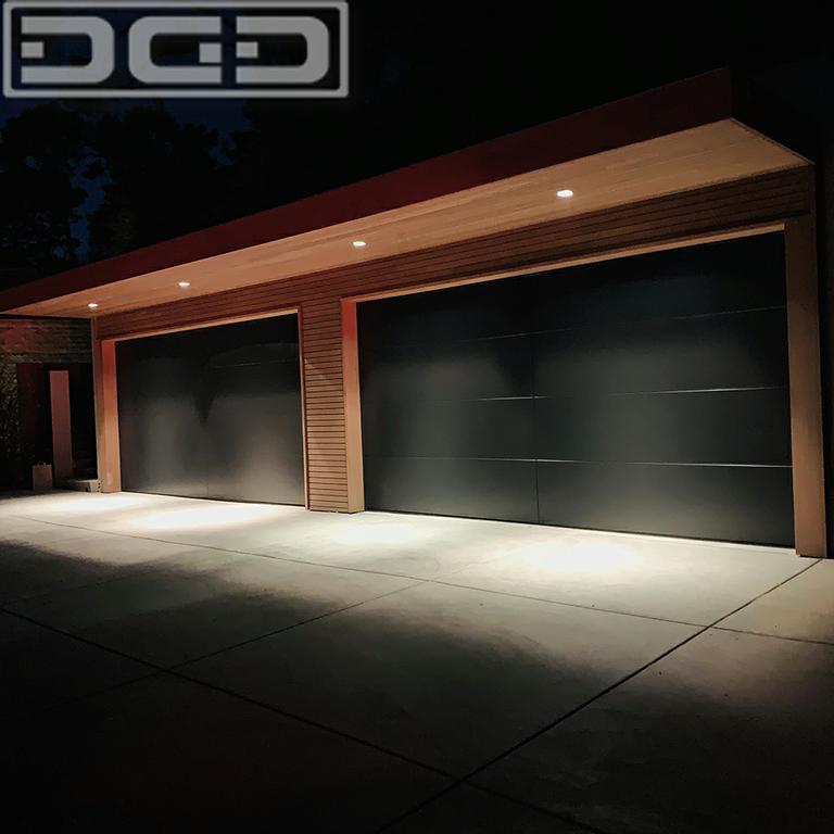 Contemporary Flush Panel Garage Door in Black from Dynamic Garage Door ...