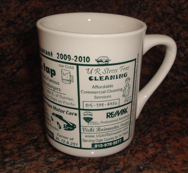 Map and Directions to Restaurant Coffee Mug & Pint Glass Advertising in ...