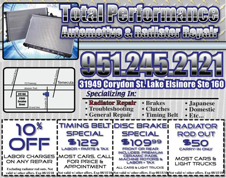 Map and Directions to Total Performance Automotive and Radiator Repair ...
