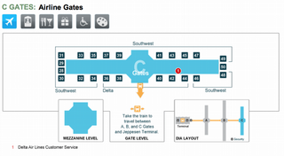 Denver Airport C-GATES Map by Denver DIA Airport Transportation Limo ...