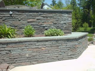 limerstone-veneer-builtin-grill-bluestone-cap-patio barbeque-kitchen ...