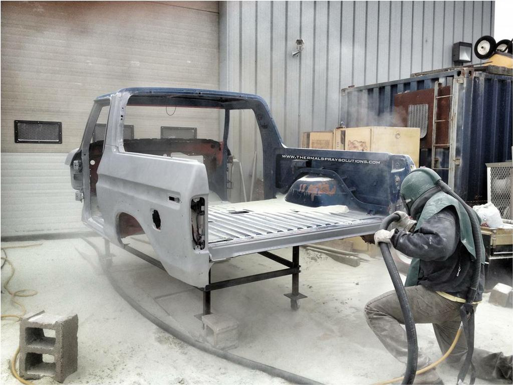 Sandblasting 1978 Ford Bronco from New Age Powder Coating & Vehicle ...