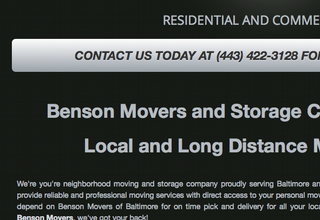 Interstate Moving | (443) 422-3128 | BENSON MOVERS OF BALTIMORE in ...