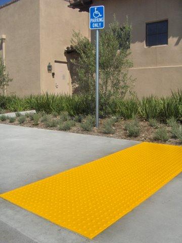 Truncated domes or Detectible warning mats | Trueline Asphalt Paving ...