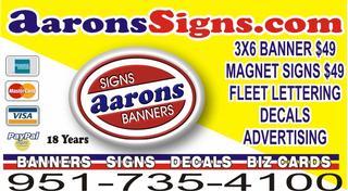 Aarons Signs - Riverside CA 92503 | 951-352-7303 | Signage