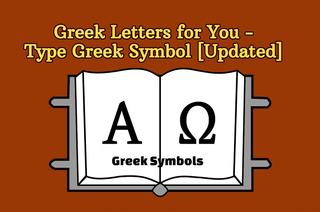 Greek Letters for You - Type Greek Symbol [Updated] | Greek Symbol in ...