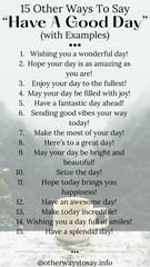 15 Other Ways To Say “Have A Good Day” (with Examples) | Other Ways To ...