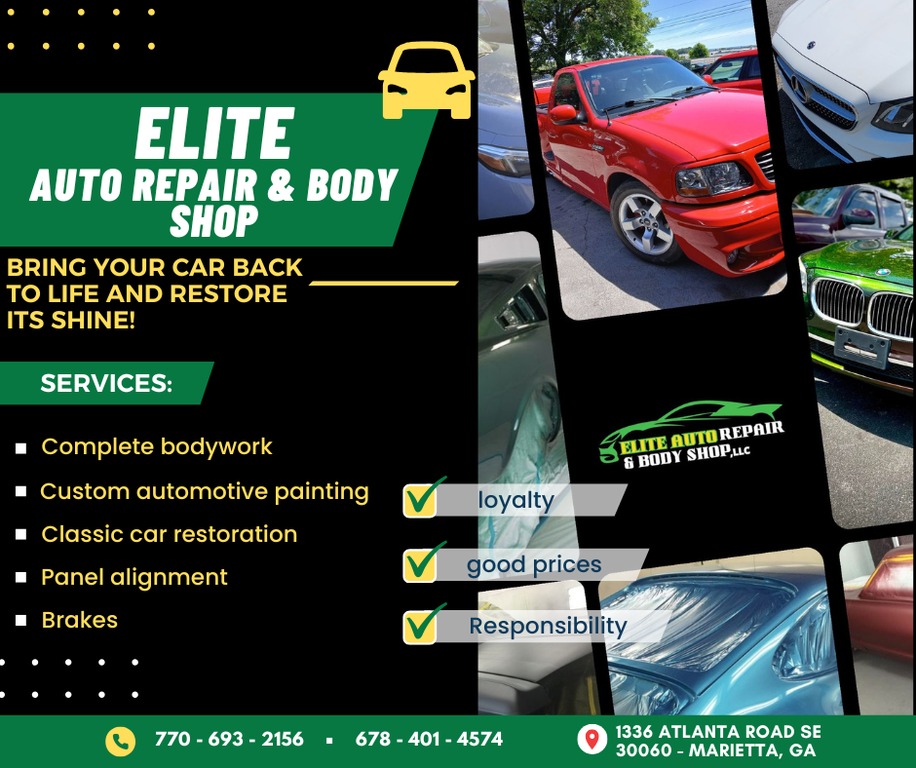 Map and Directions to Elite Auto Repair and Body Shop in Marietta, GA 30060