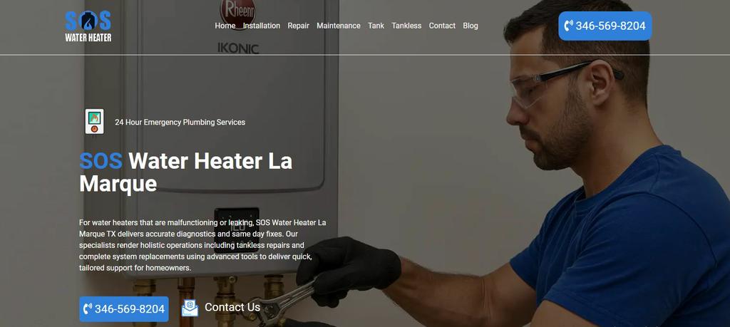 Map and Directions to SOS water Heater La Marque in La Marque, TX 77568