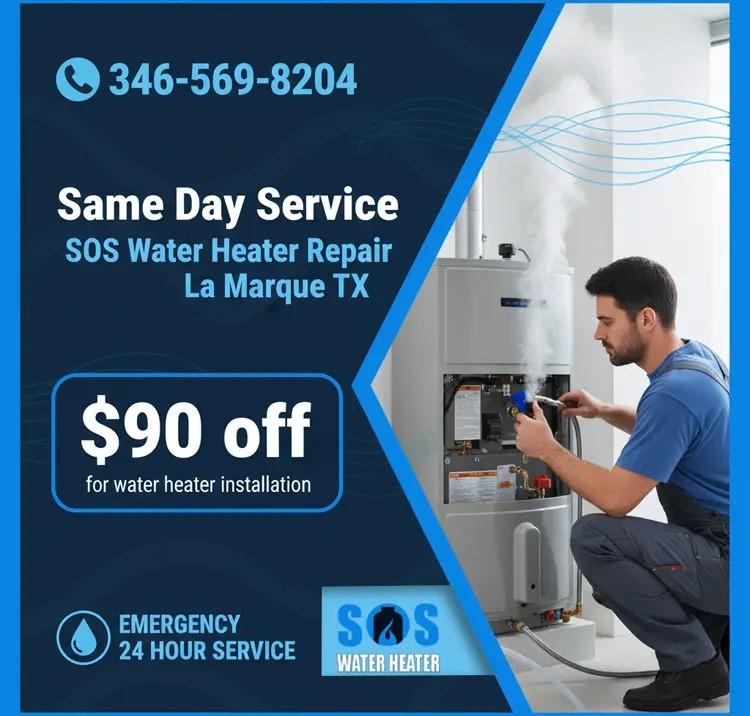Map and Directions to SOS water Heater La Marque in La Marque, TX 77568