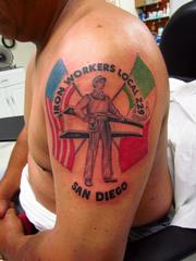 Iron Workers Union Tattoo | Wylde Sydes Tattoo and Body Piercing in San ...