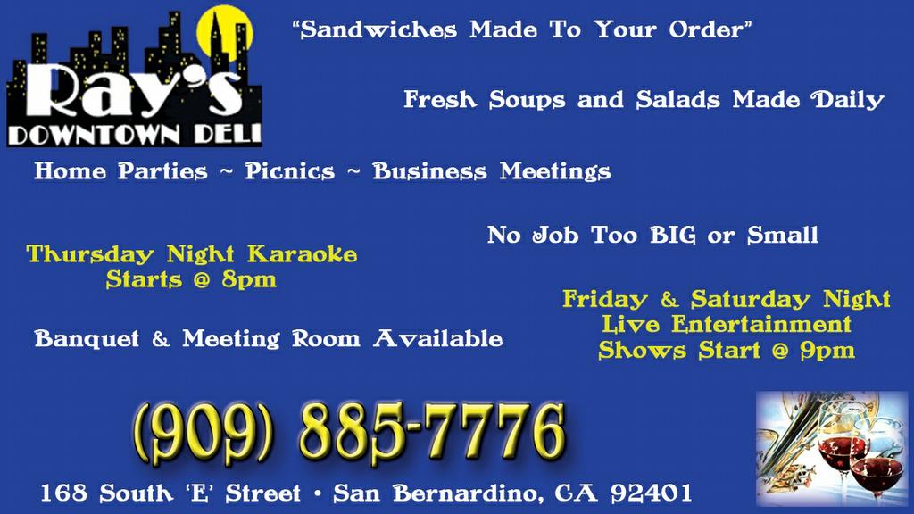 Map and Directions to Rays Downtown Deli in San Bernardino, CA 92401