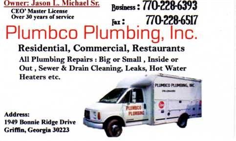 Map and Directions to Plumbco Plumbing Inc in Griffin, GA 30223