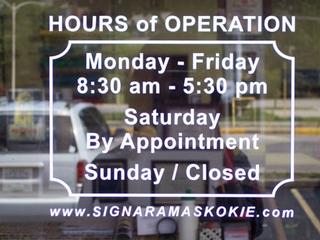 Design Custom Business Store Hours of Operation Lettering Online ...